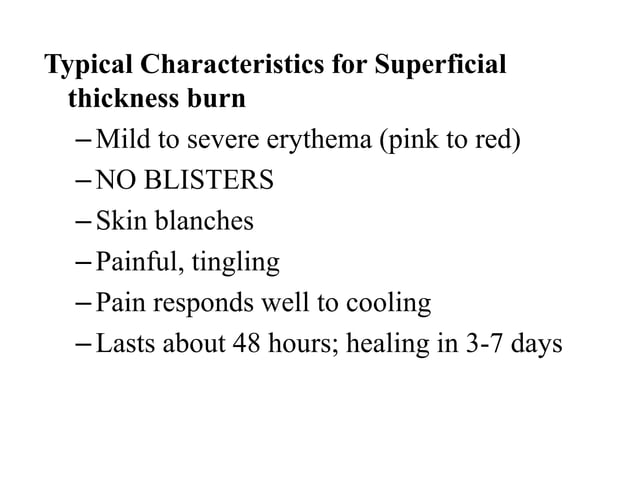 Burns | PPTX | Skin and Dermatology | Diseases and Conditions