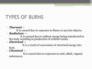 Burns and its types management | PDF