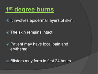Burns its types, causes and management. | PPTX