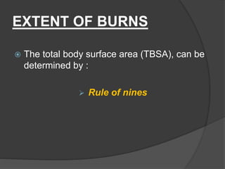 Burns its types, causes and management. | PPTX