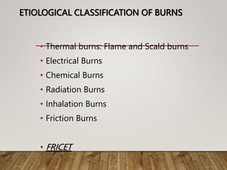BURNS.pptx lecture presentation surgery. | PPTX | First Aid | Injuries