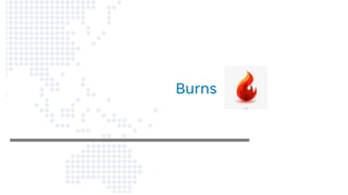 A Guide to First Aid for Burns which include the types of burns and the ...