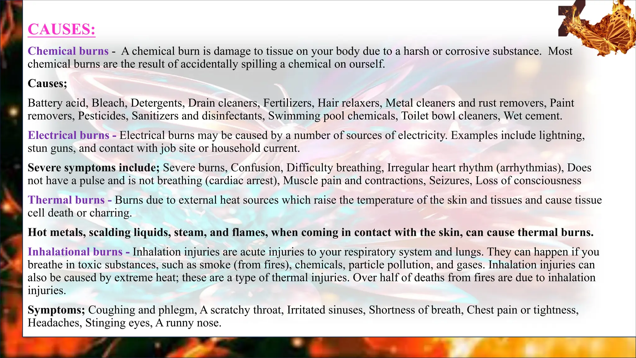 BURNS, CALCULATION OF BURNS, CALCULATION OF FLUID REQUIREMENT AND ...