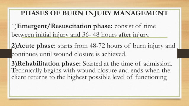 Nursing Management of Burns patient.pptx | First Aid | Injuries