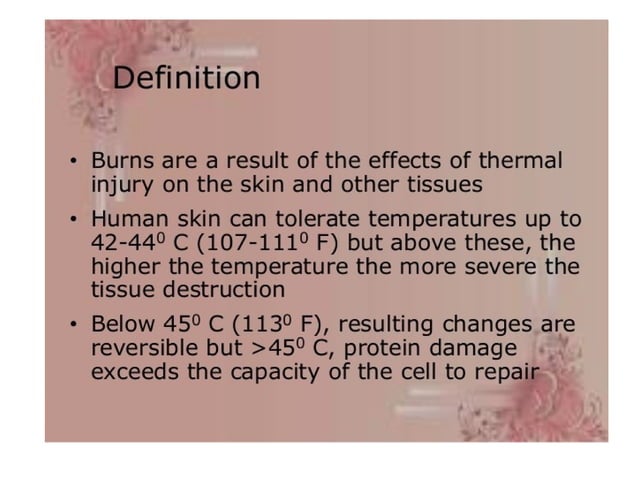 BURNS degree of burns types of burns classification of burns | PPT