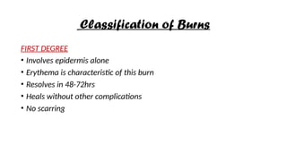 burns-classification- surgery mbbs third year | PPTX