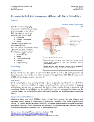Pediatric Burns - Handout | PDF