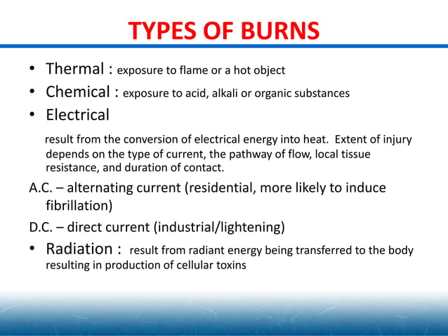 Burns and its management | PPTX | Skin and Dermatology | Diseases and ...