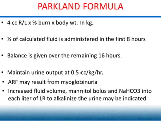 Burns and its management | PPTX