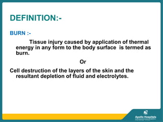 BURNS AND ITS MANAGEMENT.pptx PREPARED BY NEHA KEWAT | PPTX