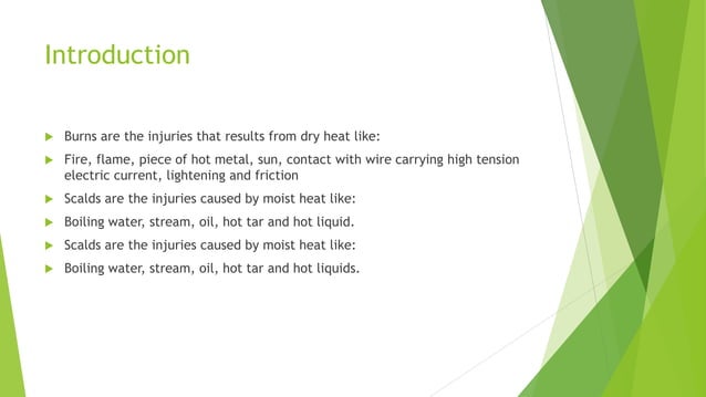 Burns and scalds | PPTX | First Aid | Injuries