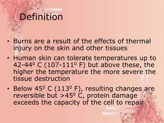 Nursing management of Burns | PPTX