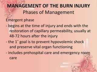 Nursing management of Burns | PPTX