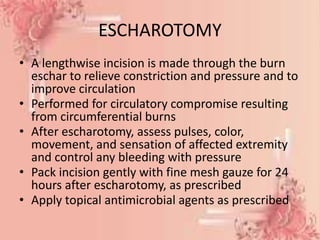 Nursing management of Burns | PPTX
