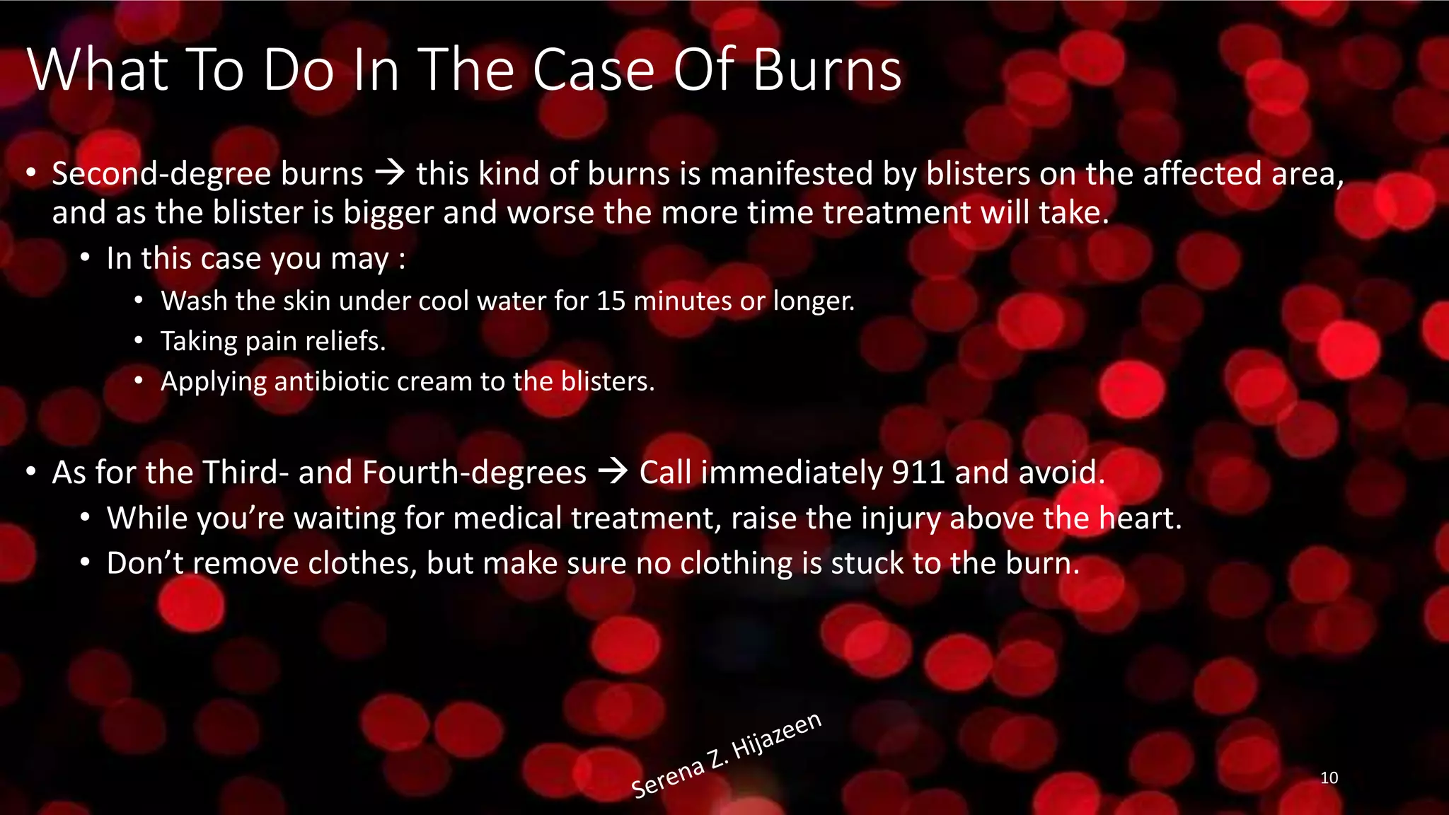 Burns; Types, Management, Treatment and Causes | PPSX