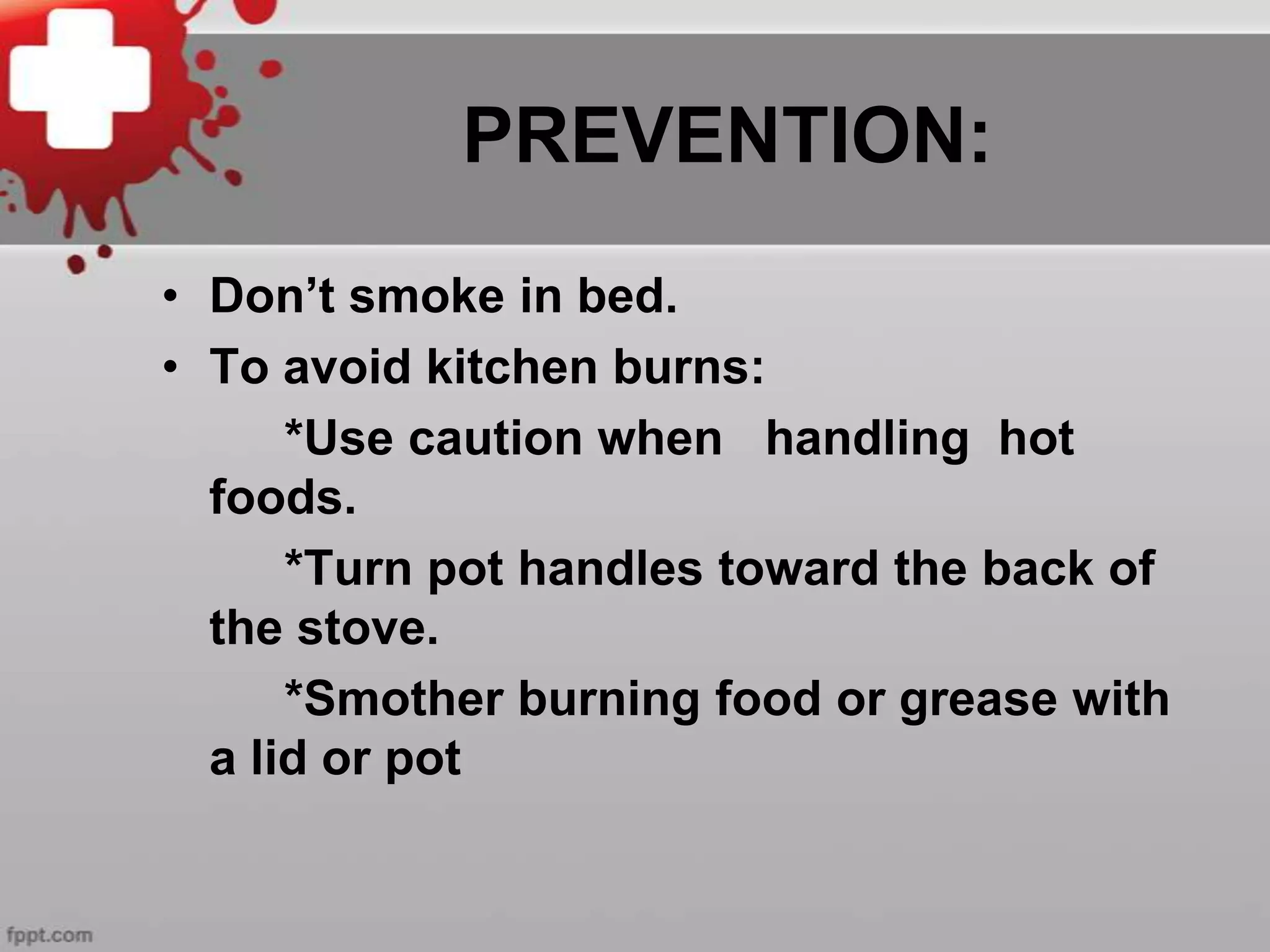 Burns first aid | PPTX