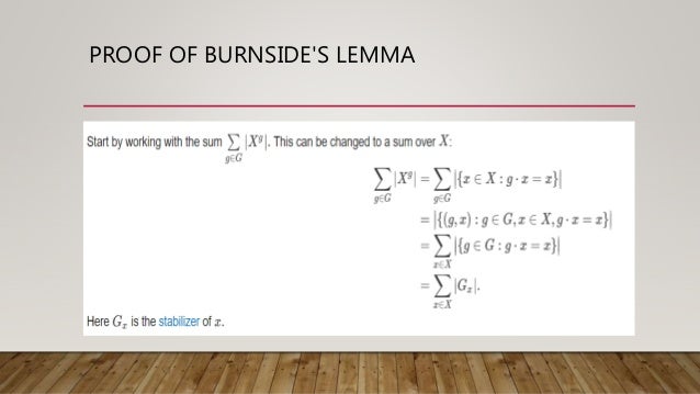 Burnside’s lemma