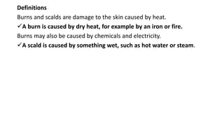 BURNS IN FIRST AID.pptx | First Aid | Injuries