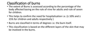 BURNS IN FIRST AID.pptx | First Aid | Injuries