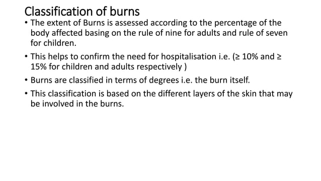 BURNS IN FIRST AID.pptx | First Aid | Injuries