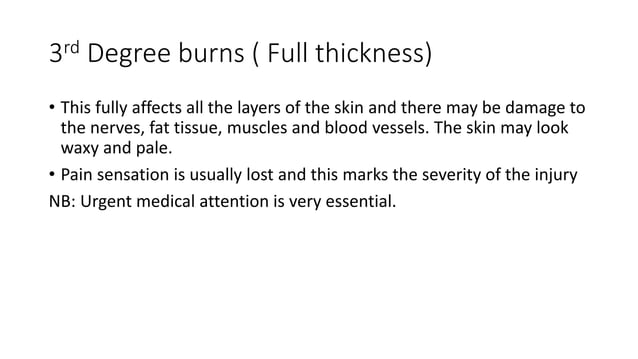 BURNS IN FIRST AID.pptx | First Aid | Injuries