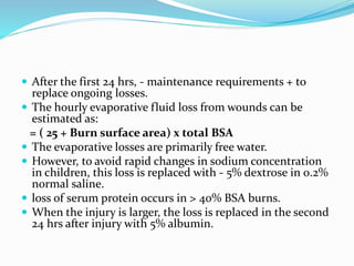 Burns in pediatrics | PPTX