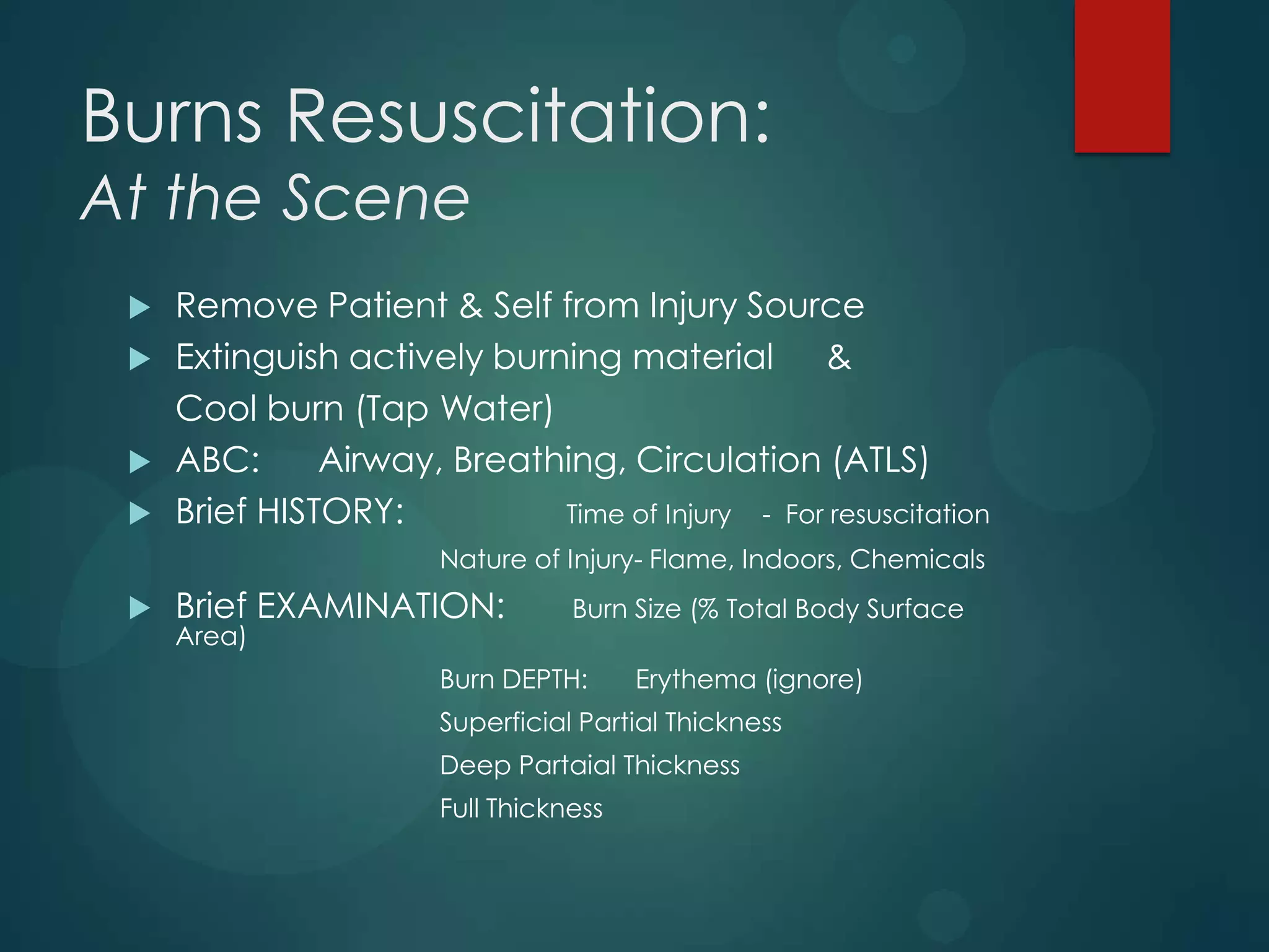 Burns management | PPTX