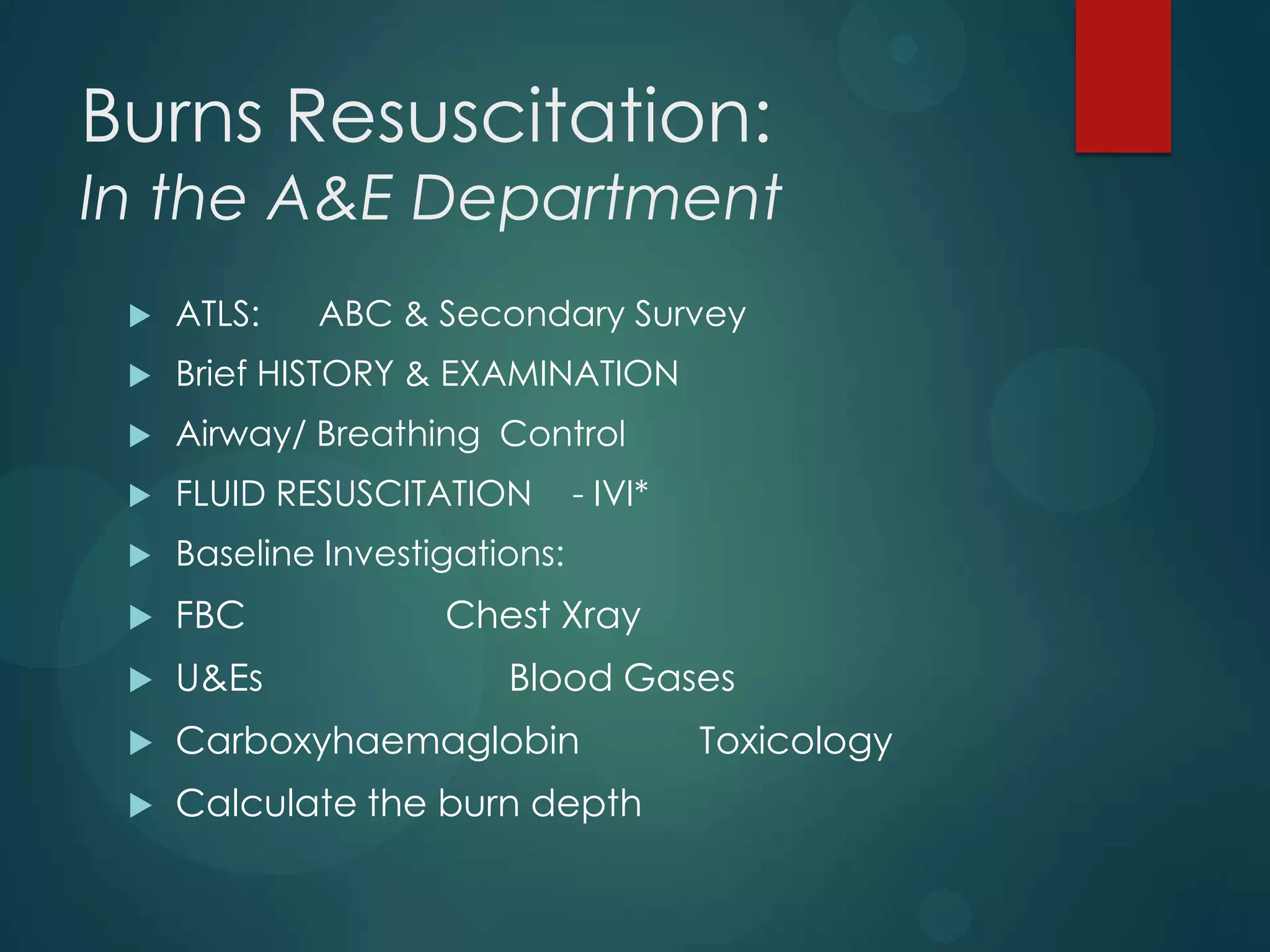 Burns management | PPTX