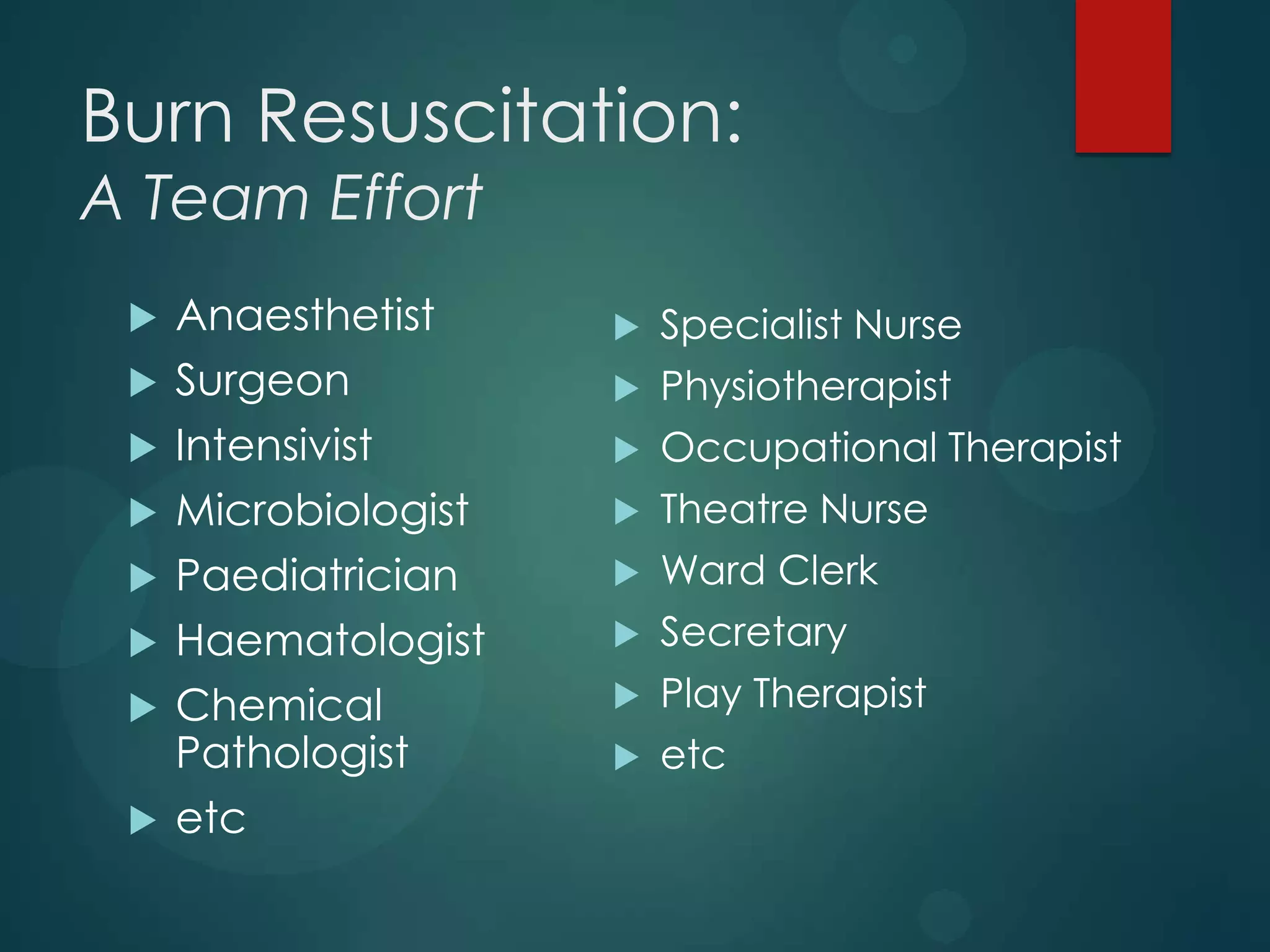 Burns management | PPTX