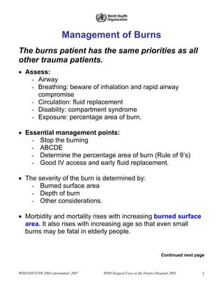Burns management | PDF