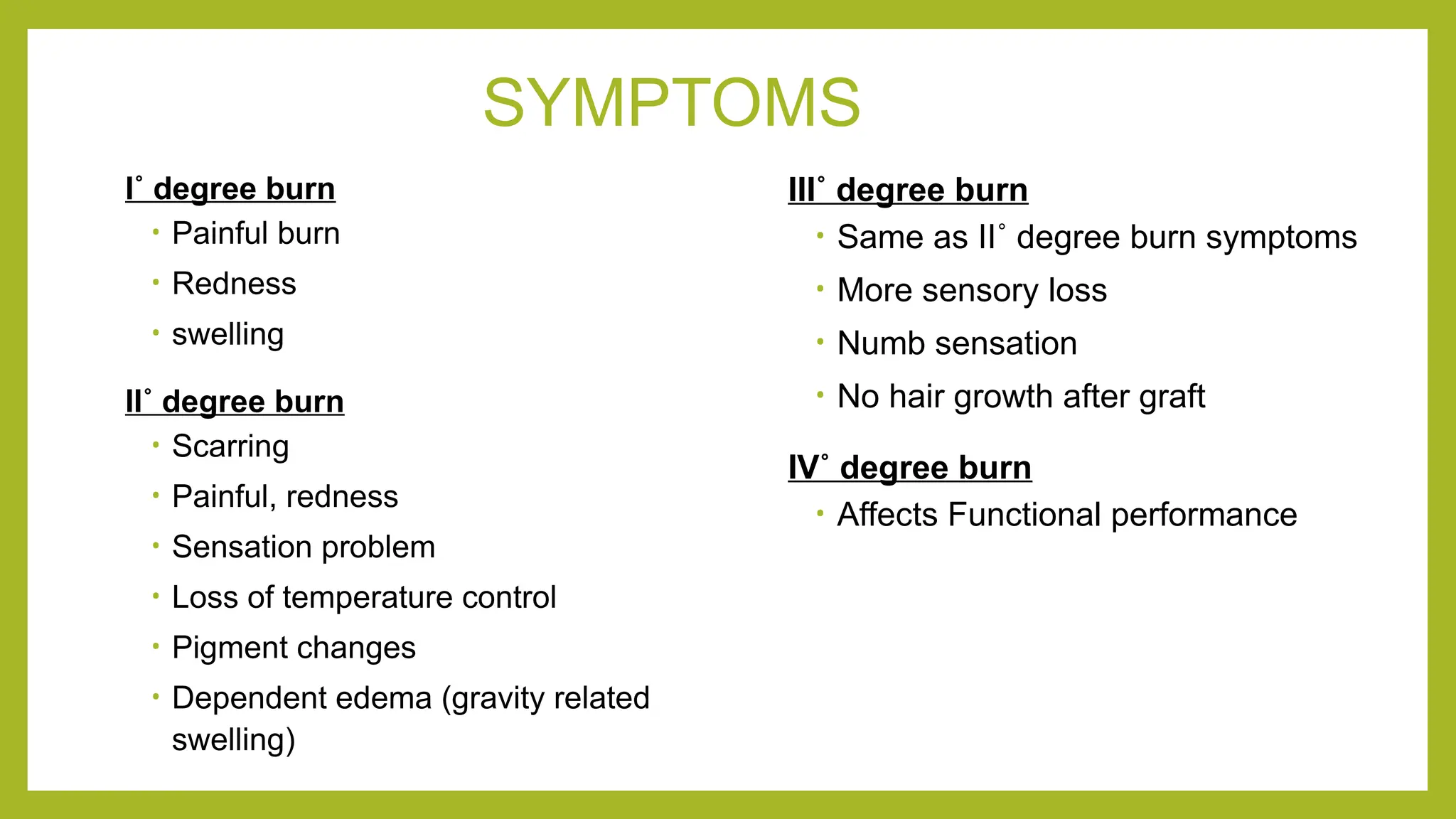 Burns - types, evaluation and occupational therapy | PPTX