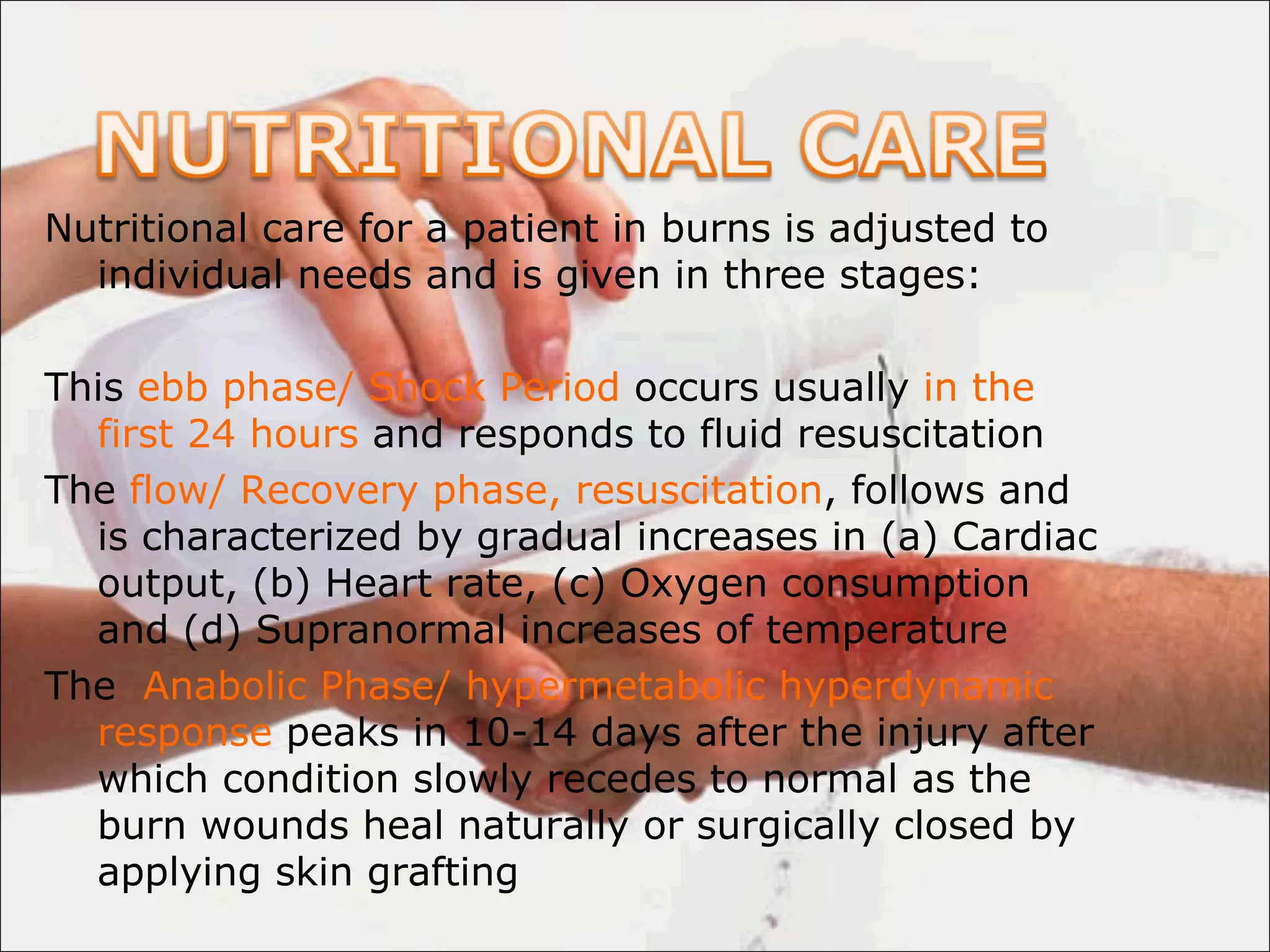 Pathophysiology, Nutritional Management of BURNS | PPT
