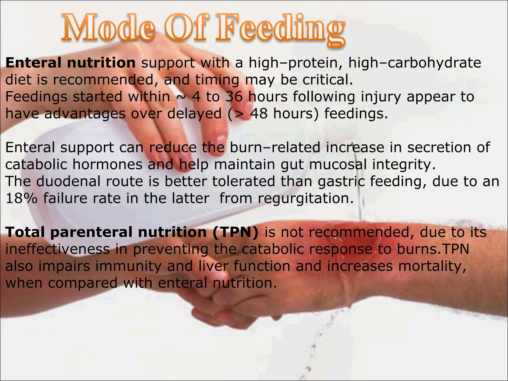 Pathophysiology, Nutritional Management of BURNS | PPT