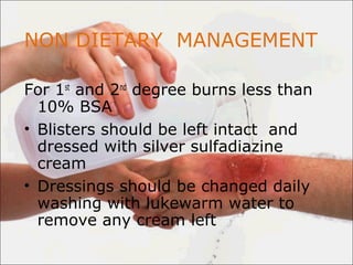 Pathophysiology, Nutritional Management of BURNS | PPT