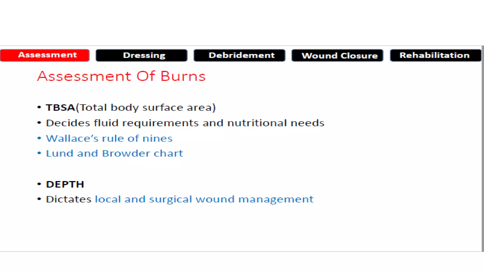 Burns surgical management | PPTX