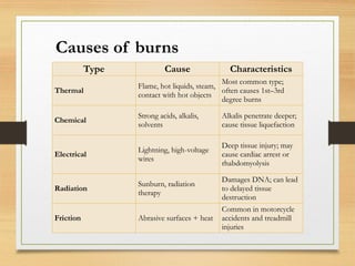 Burns and their types physiological changes.pptx
