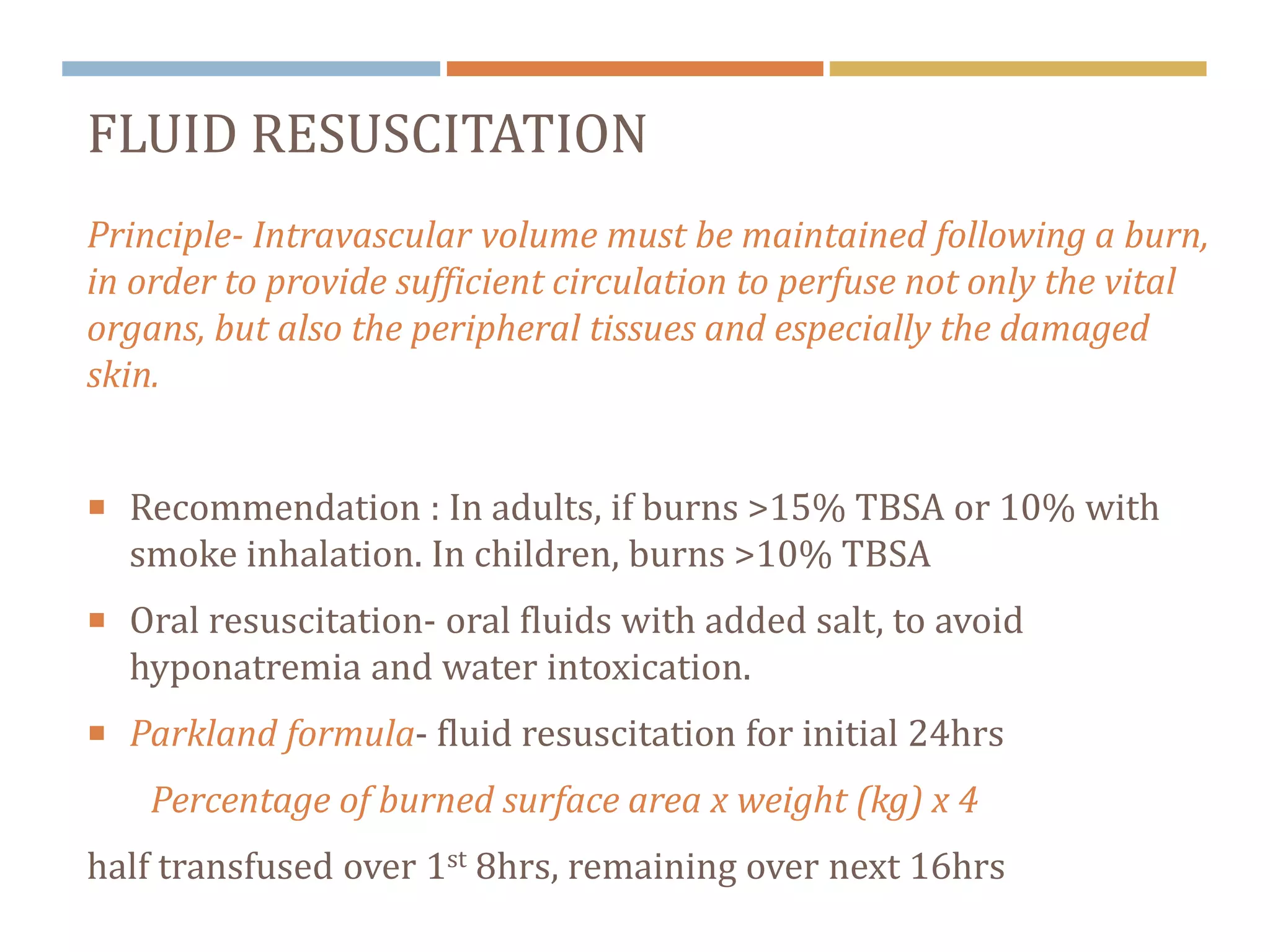 Anaesthetic management in a patient of burns injury | PPTX