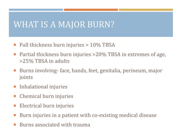 Anaesthetic management in a patient of burns injury | PPTX | First Aid ...