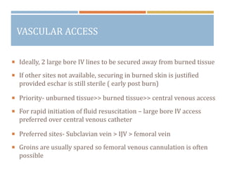 Anaesthetic management in a patient of burns injury | PPTX