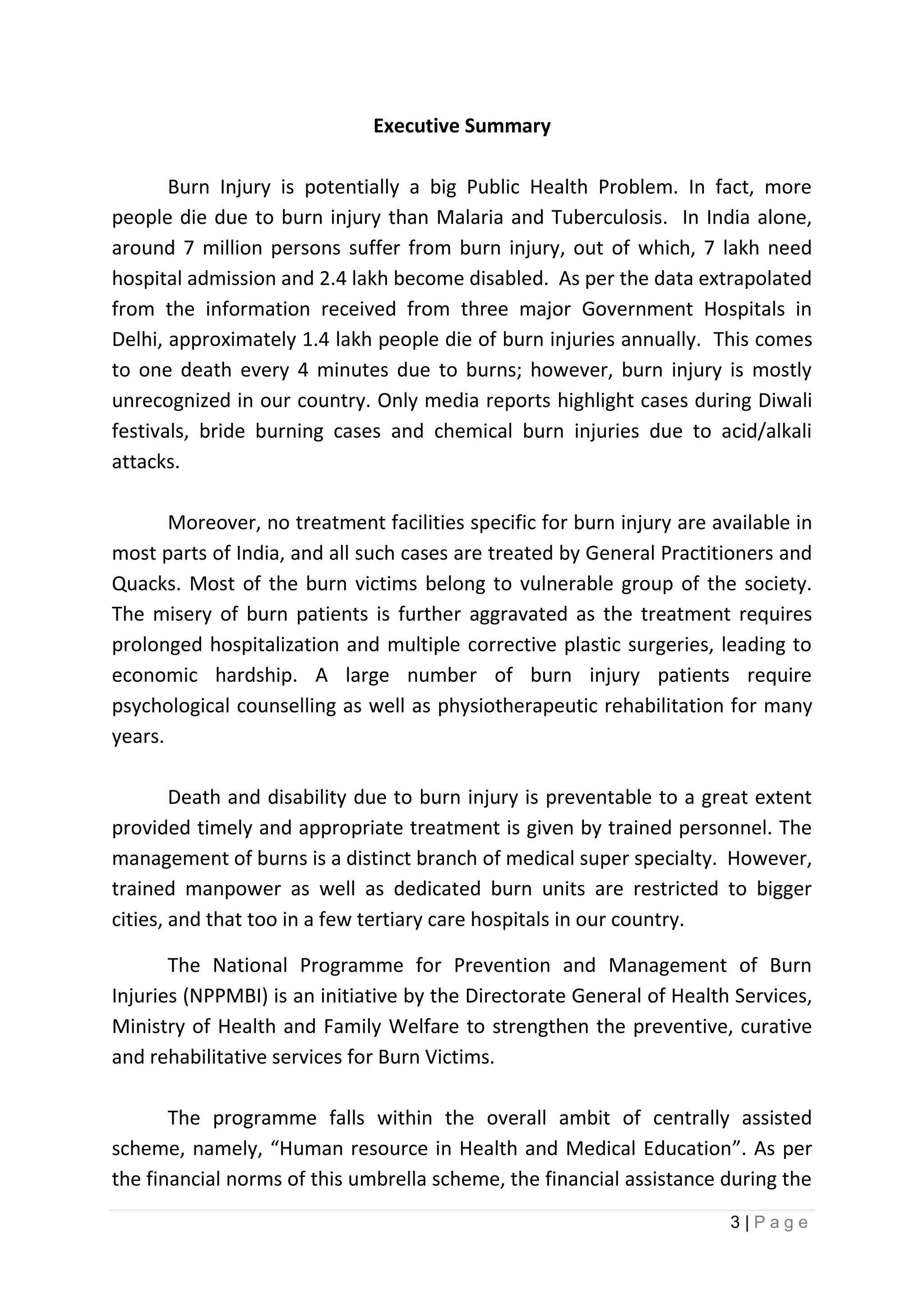 Operational guidelines for establishment of Burn unit | PDF