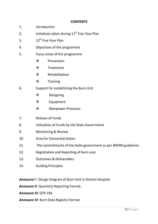 Operational guidelines for establishment of Burn unit | PDF