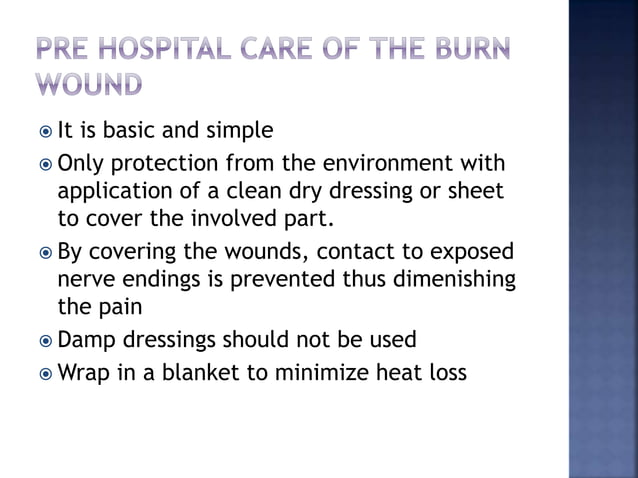 Burn wound management | PPTX | First Aid | Injuries