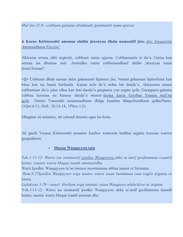 Burqaa gammachuu dhugaa | DOCX