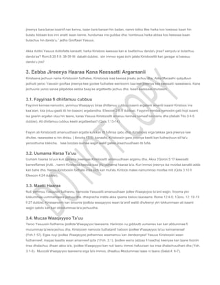 Burqaa gammachuu dhugaa | DOCX