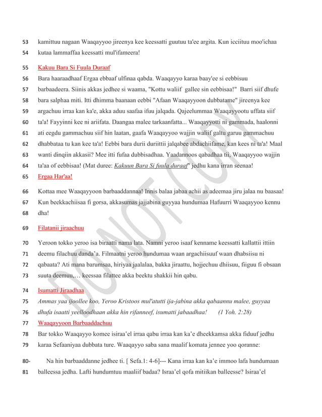 Burqaa gammachuu dhugaa | PDF