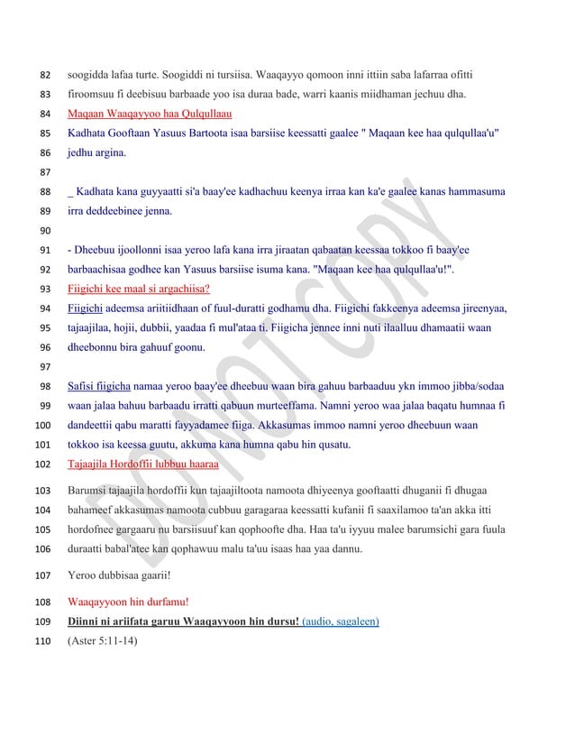 Burqaa gammachuu dhugaa | PDF