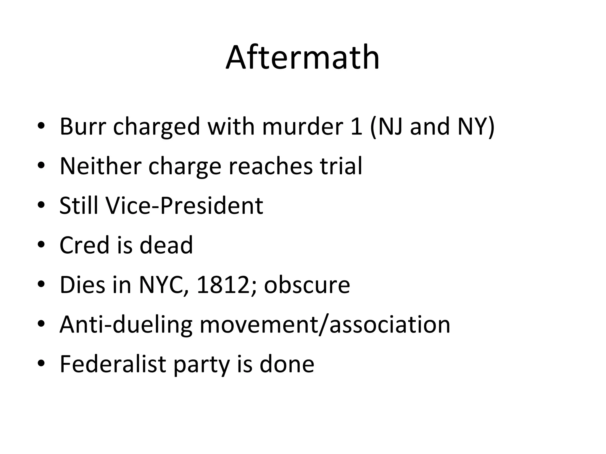 Burr hamilton duel | PPT