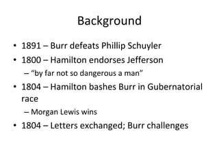 Burr hamilton duel | PPT