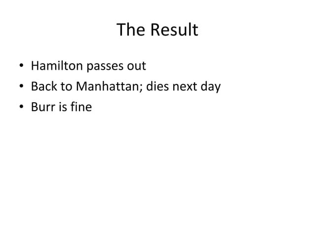 Burr hamilton duel | PPT