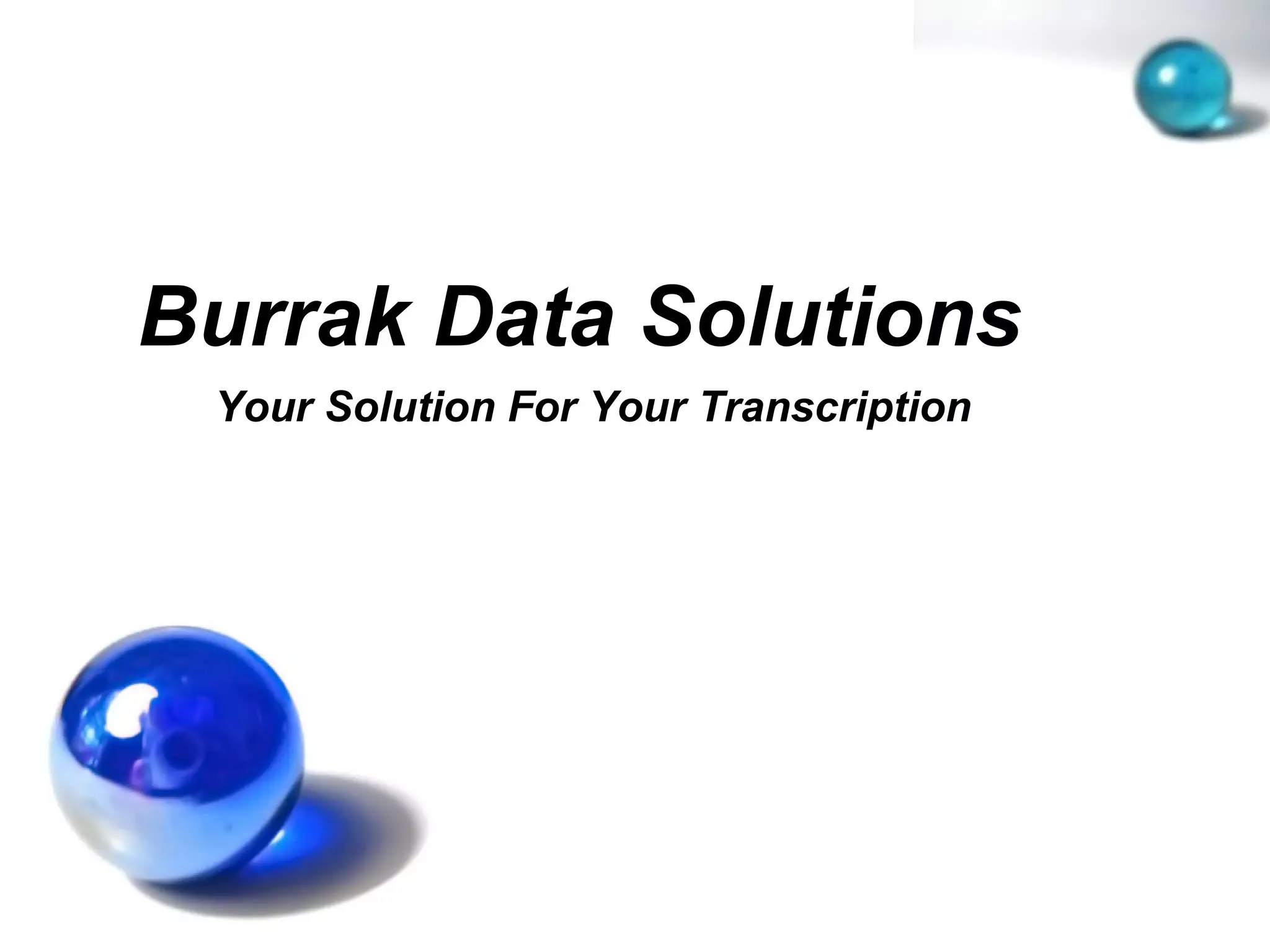 Burrak Data Solutions Introduction | PPT